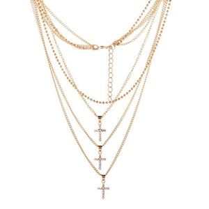 Jewelry | Layered Cross Necklace | Poshmark